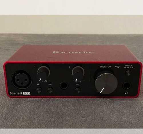 Звуковая карта focusrite scarlett solo 3rd gen