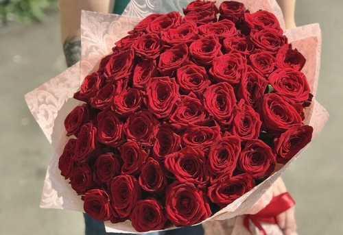 Букет из 51 розы красные