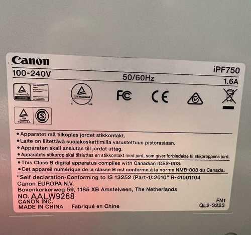 Плотер Canon IPF 750