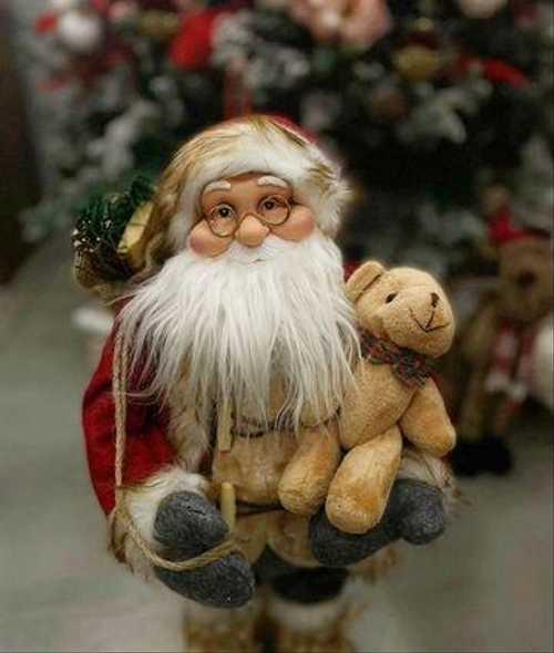 Дед Мороз / Санта с мишкой (60 см)