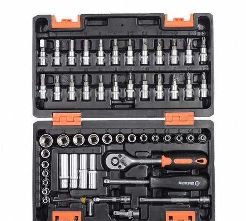 Набор инструментов Вихрь 1/4", CrV, в кейсе 57 пр