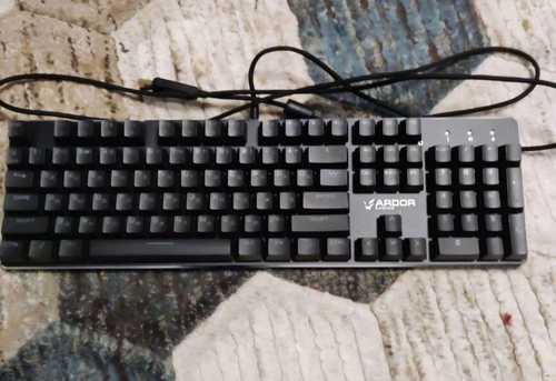 Игровая механическая клавиатура чёрная(Ardor). RGB