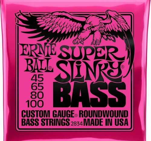 Струны для бас-гитары Ernie Ball 2834 Super Slinky Nickel Wound Bass