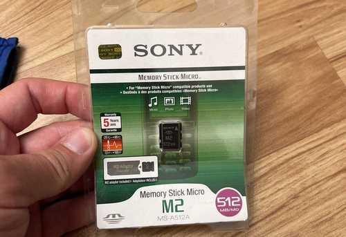 Карта памяти Sony memory stick m2 512 mb