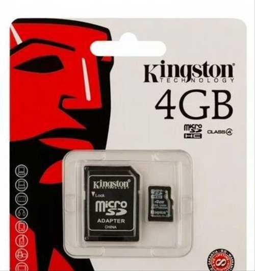 Новая Карта памяти MicroSD 4 gb