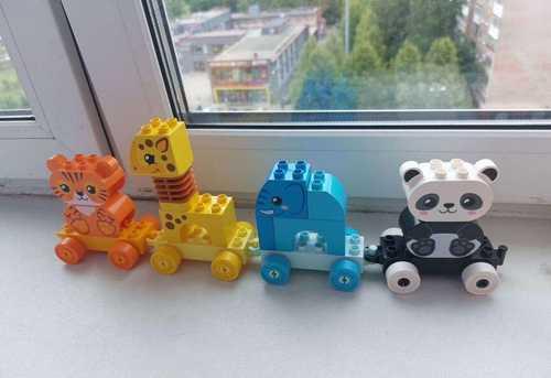 Lego duplo, поезд, кафе, ветклинника, россыпь