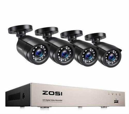 4 камеры система видеонаблюдения zosi WiFi