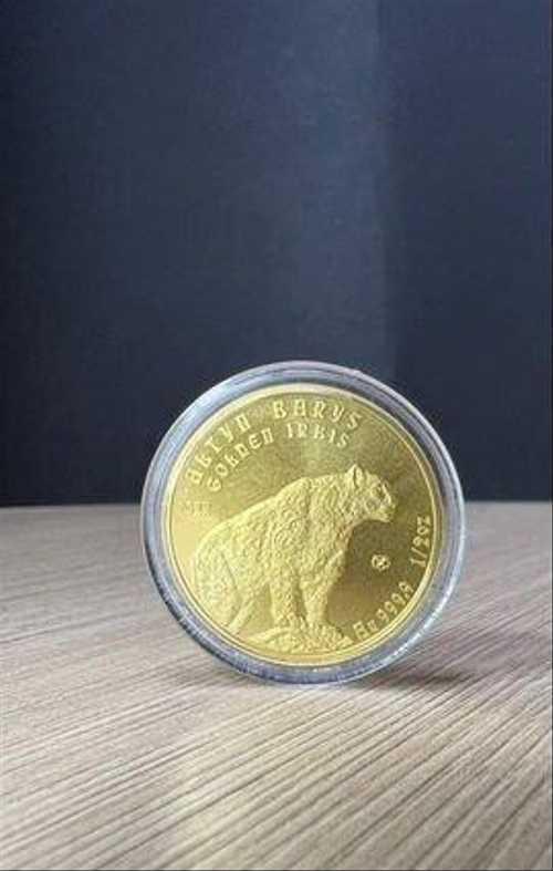 Золотая монета Казахстана "Барс" 15,55 г ч. золота