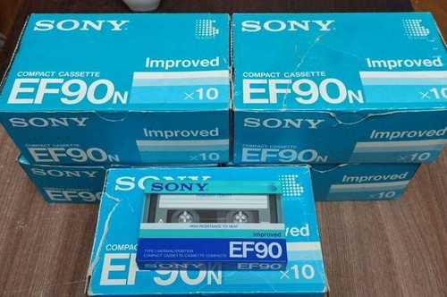 Блок новых аудиокассет sony EF 90 1986