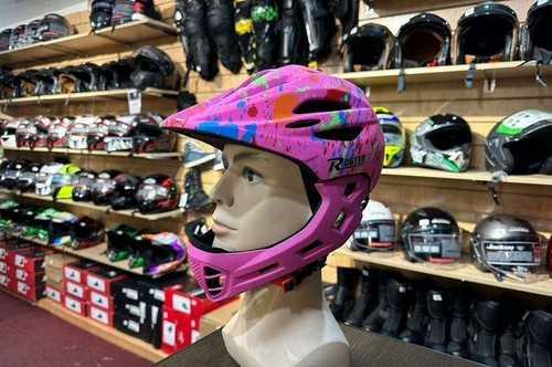 Кроссовый детский шлем защитный цветной