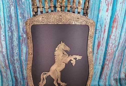 Каминный набор Щит-подставка Конь на 10 шампуров А