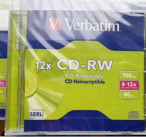 Verbatim CD-RW новые 66 шт