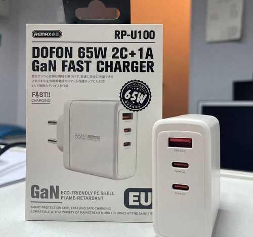 Быстрая зарядка 65W 2C USB GaN