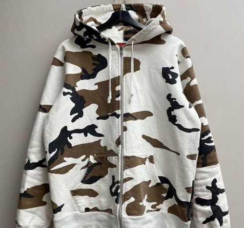 Зип худи Supreme White Camo