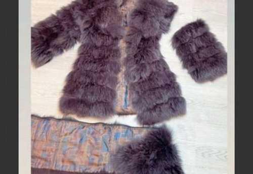 Пальто куртка трансформер натуральный мех