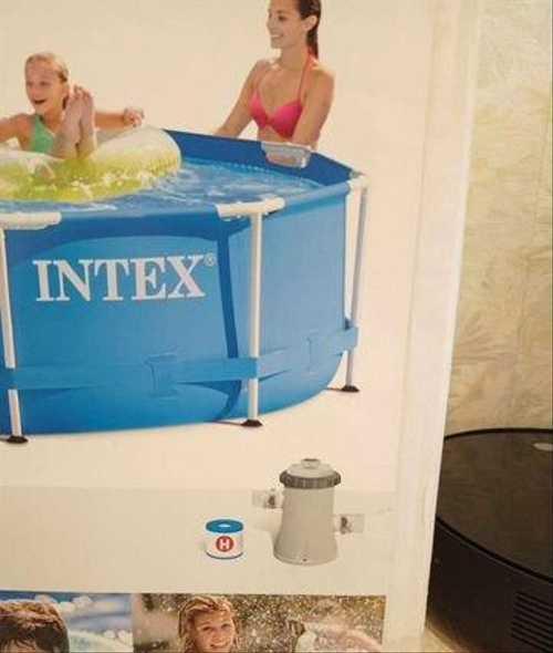 Каркасный бассейн intex бу