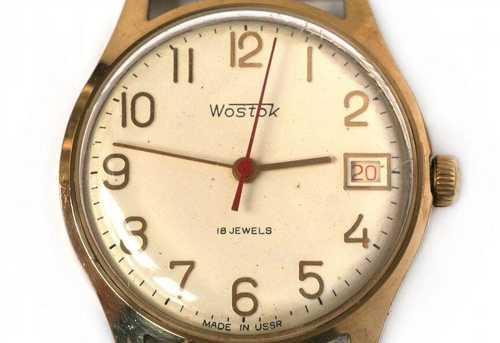 Часы Восток 2214 СССР позолота Au винтаж 1980е