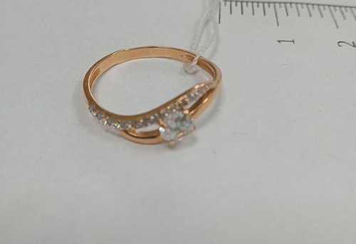 Золотое кольцо с фианитами 585 пробы 16 размер