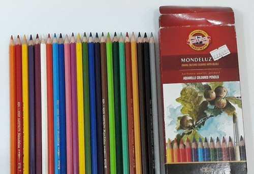 Акварельные цветные карандаши Mondeluz 24 штуки