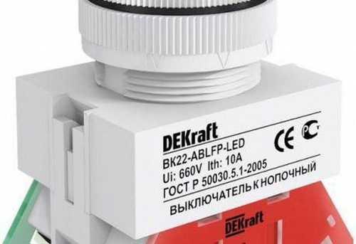 Кнопка вк22-ablfp-LED красный d22мм 1з+1р DEK