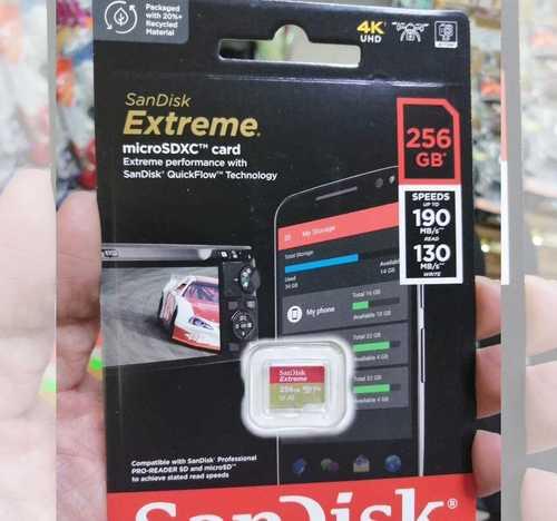 Карта памяти Micro 256GB SanDisk Class 10 Extreme