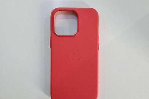 Кожаный чехол на iPhone 13 Pro Красный
