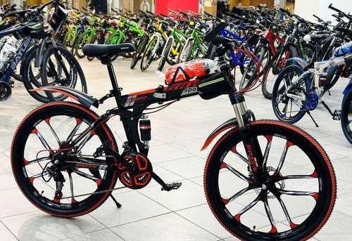 Велосипед Green 24R на литых дисках 2023г (черно-к