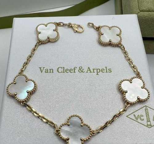 Золотой браслет van cleef 18К