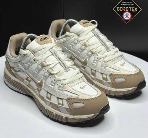 Кроссовки зимние Nike P-6000 white and brown