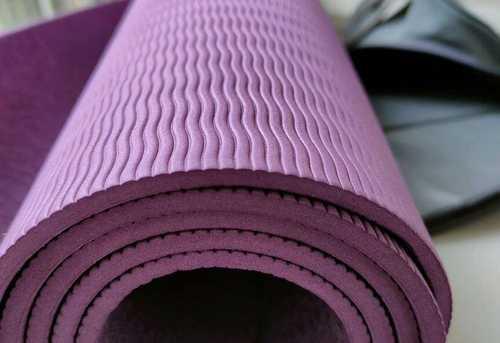 Коврик и чехол для йоги, фиолетовый