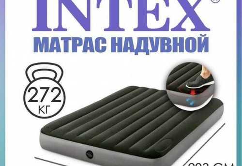 Кровать надувная Intex встроенный ножной насос