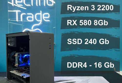 Игровой пк Ryzen 3 2200 RX 580 8Gb SSD