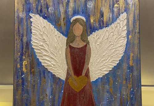 Интерьерная картина "Ангел", холст, акрил, 30*40
