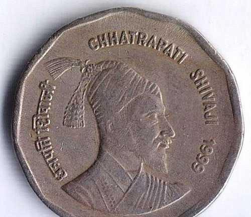 Монета 2 рупии. Индия