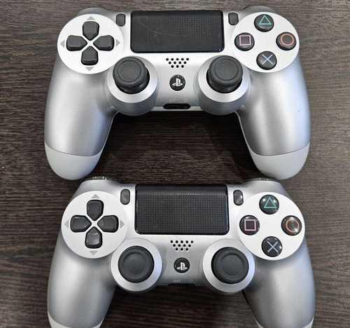 Джойстик dualshock ps4 v2 оригинальный серебро