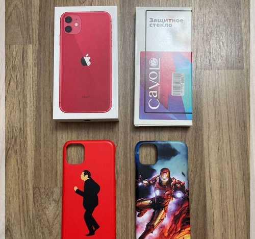 Чехлы, коробка и стекла на iPhone 11