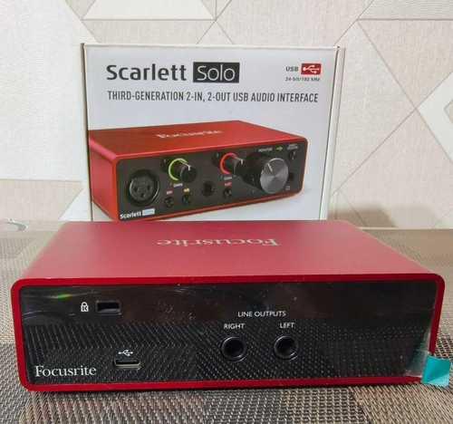 Звуковая карта focusrite scarlett solo 3rd gen