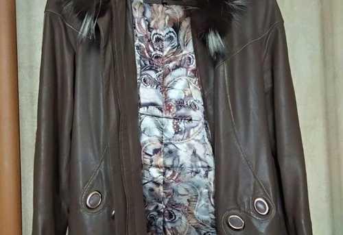 Куртка женская натуральная кожа, размер 50-52