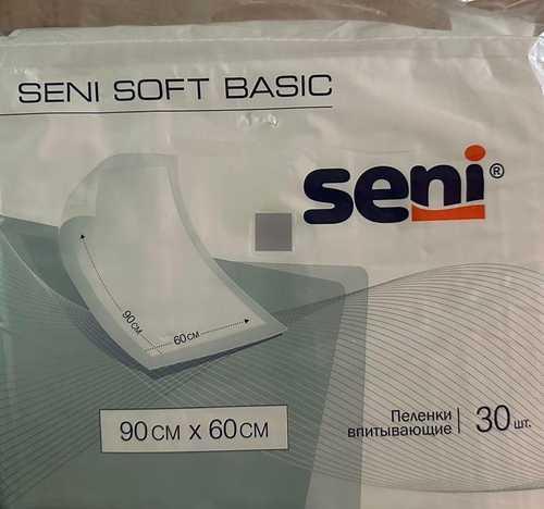 Пеленки одноразовые 90х60 seni Soft Basic, 30 шт