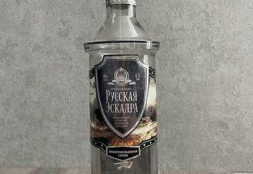 Бутылка Русская Эскадра с серебрянным танком