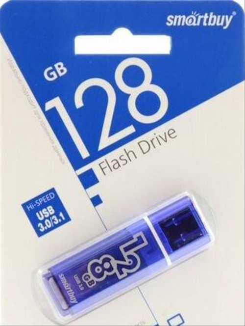 USB флешка 128GB 3.0 Smartbuy Glossy Dark Blue