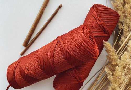 Полиэфирный шнур 4 мм для вязания без сердечника