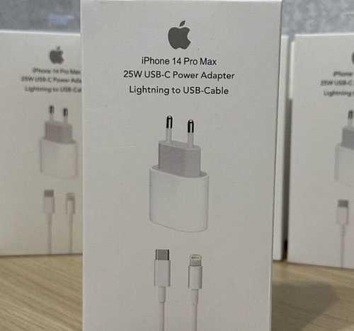 Быстрая зарядка iPhone 25w блок и кабель