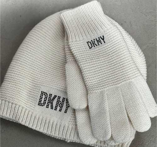 Шапка и перчатки dkny оригинал