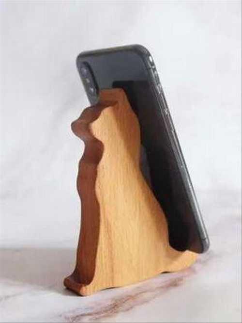 Подставка для смартфона деревянная