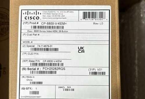 Модуль расширения Cisco CP-8800-V-KEM телефонов