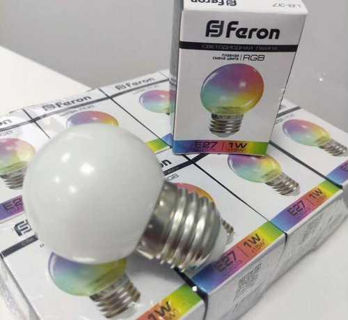 Лампа светодиодная E27 RGB смена цвета