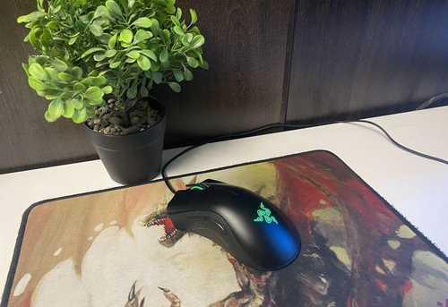 Мышка razer deathadder в подарок коврик