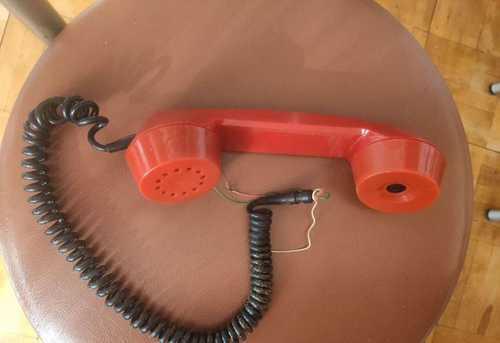 Телефон трубка СССР красная