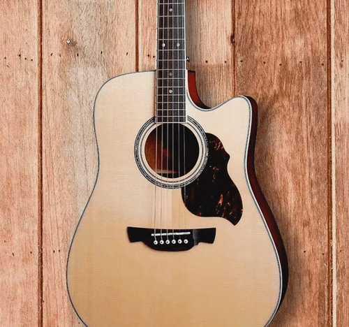 Электроакустическая гитара Crafter DE-6 Dreadnought Gloss Natural с чехлом